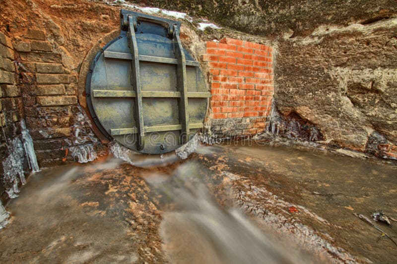 Metall water flap stock photo. Image of water, sewage - 30035798