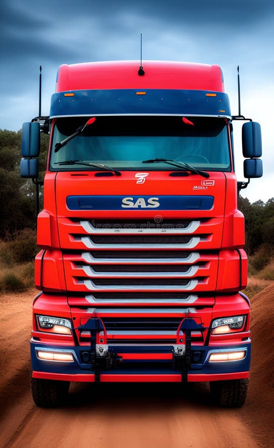 Heavy Sas Truck Front Side View Concept Stock Illustration ...