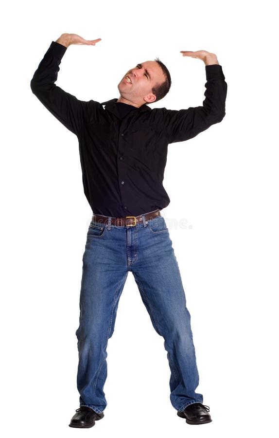 Heavy Sign stock photo. Image of raise, young, jeans, outstretched ...