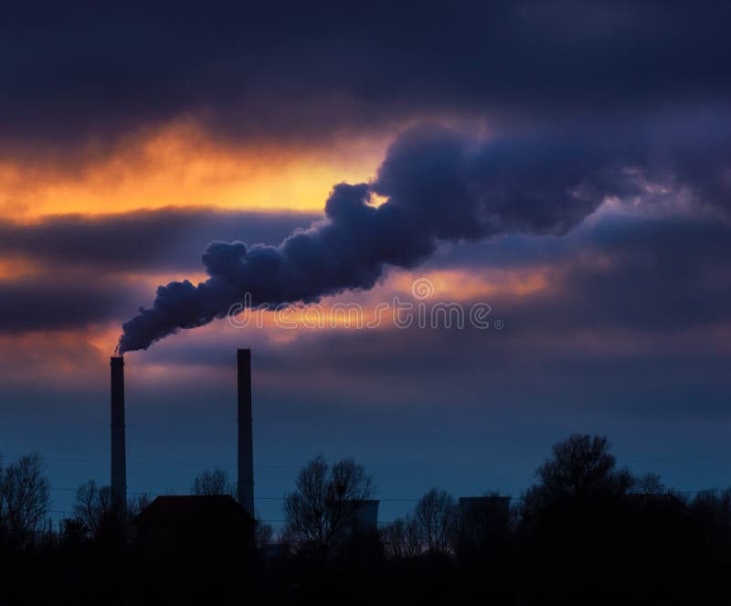 Heavy Smoke from Coal Power Plant Stock Photo - Image of extraction ...