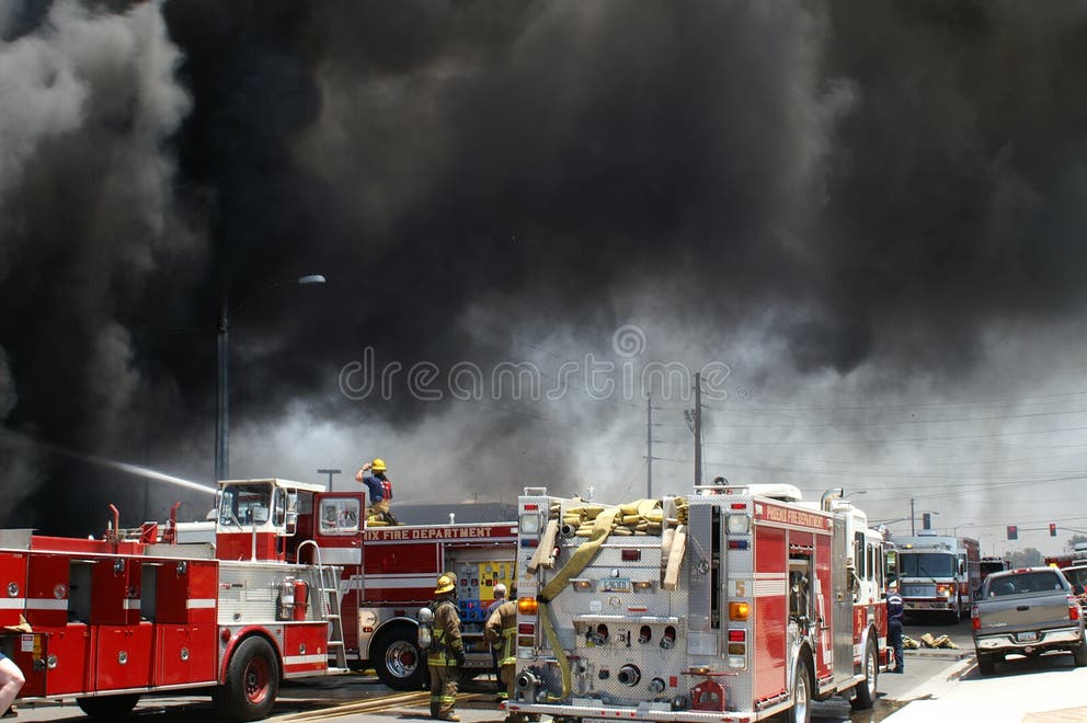 Heavy Smoke Over a Fire Scene Editorial Image - Image of dark ...