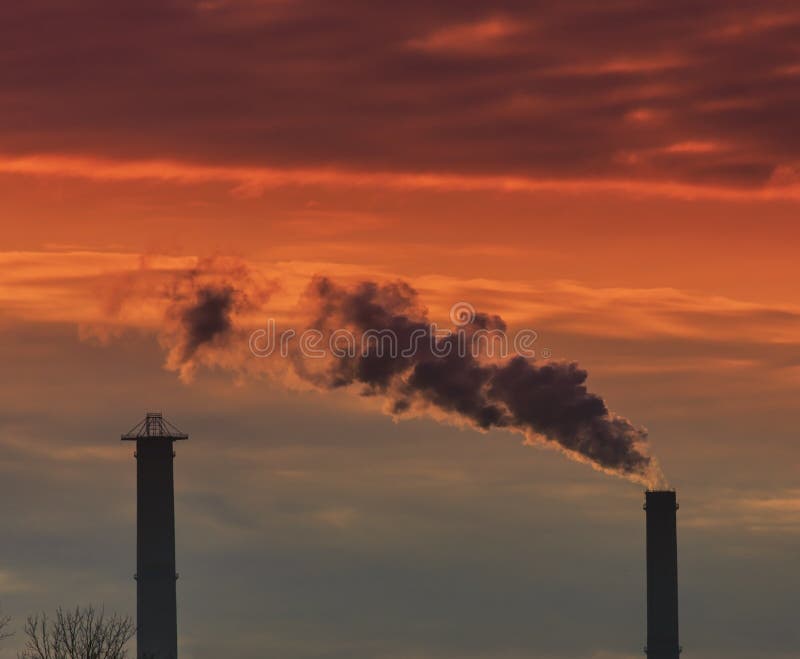 Heavy Smoke Spewed from Coal Power Plant Stock Image - Image of coal ...