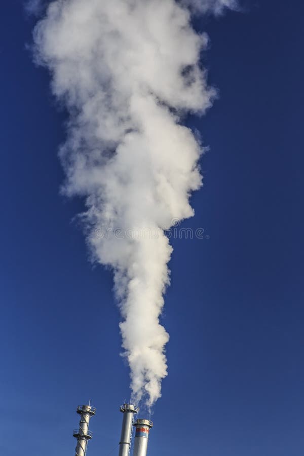 Heavy Smoke Spewed from Coal Power Plant Stock Image - Image of ...