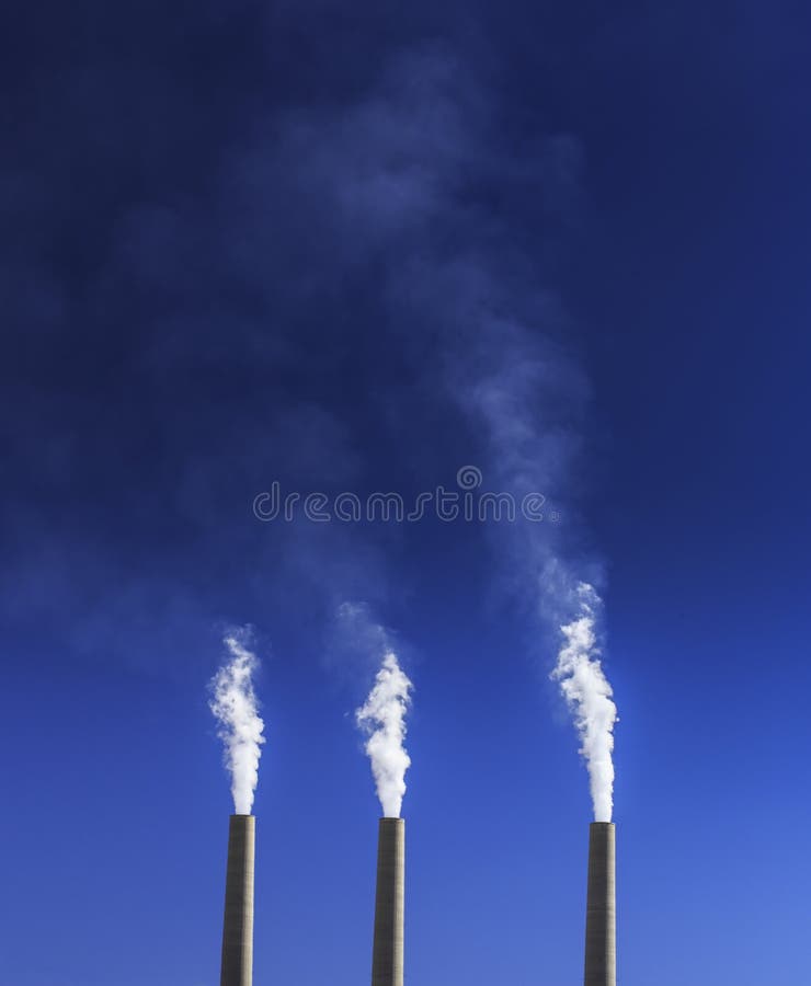 Heavy Smoke Spewed from Coal Power Plant Stock Image - Image of ...