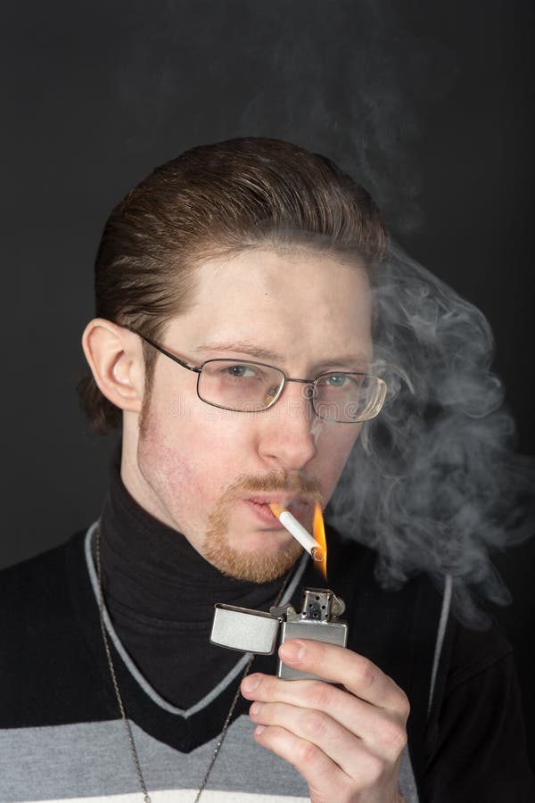 Heavy smoker stock photo. Image of cigarette, face, lifestyles - 38852252