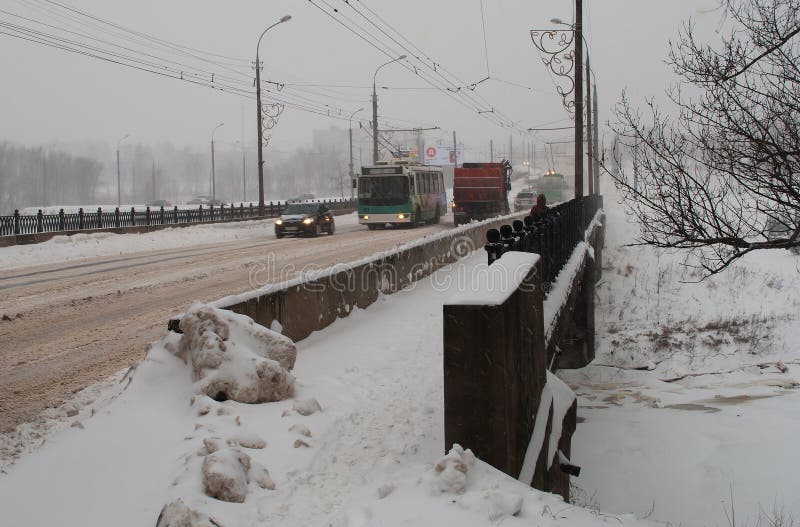 Heavy Snow in Central European Russia Editorial Image - Image of ...