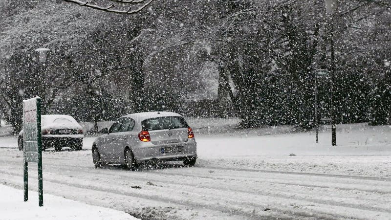 Heavy Snowfall Lake-Effect Snow Stock Video Footage - Video of park ...