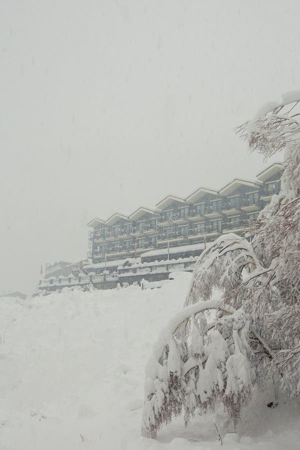 Heavy Snowfall in Soldeu, Andorra Stock Image - Image of frozen ...