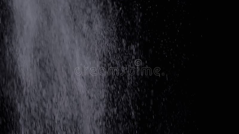 Whirlpool of Mixed Particles of Dust, Flour, Debris, Flying on Black ...