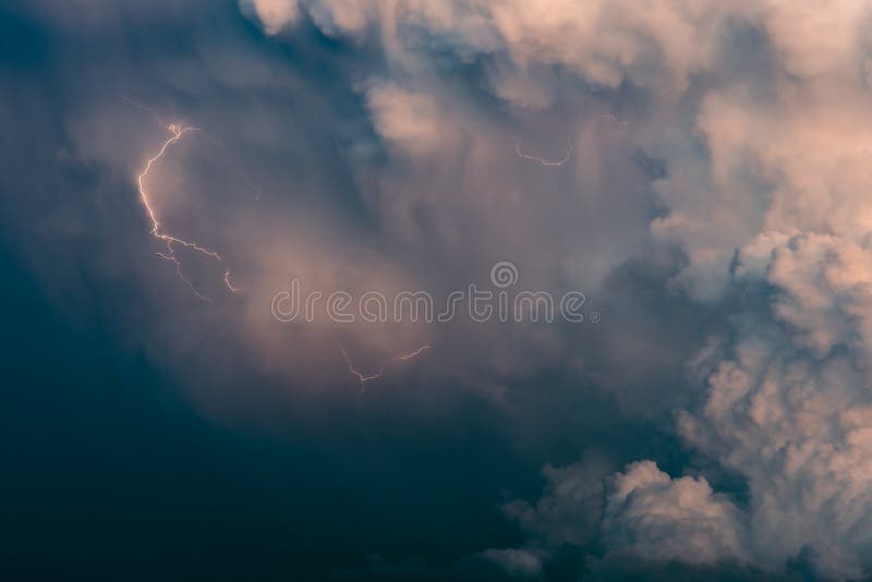 Heavy Storm with Lightning Activity Stock Image - Image of cumulonimbus ...