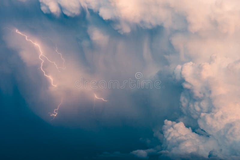 Heavy Storm with Lightning Activity Stock Image - Image of danger ...