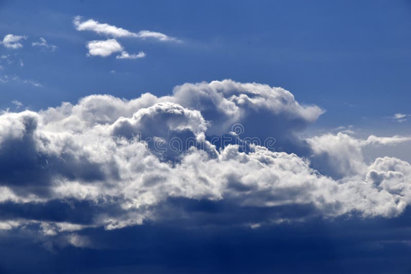 Heavy Thundery Blue Clouds with Rain and Storm Stock Image - Image of ...