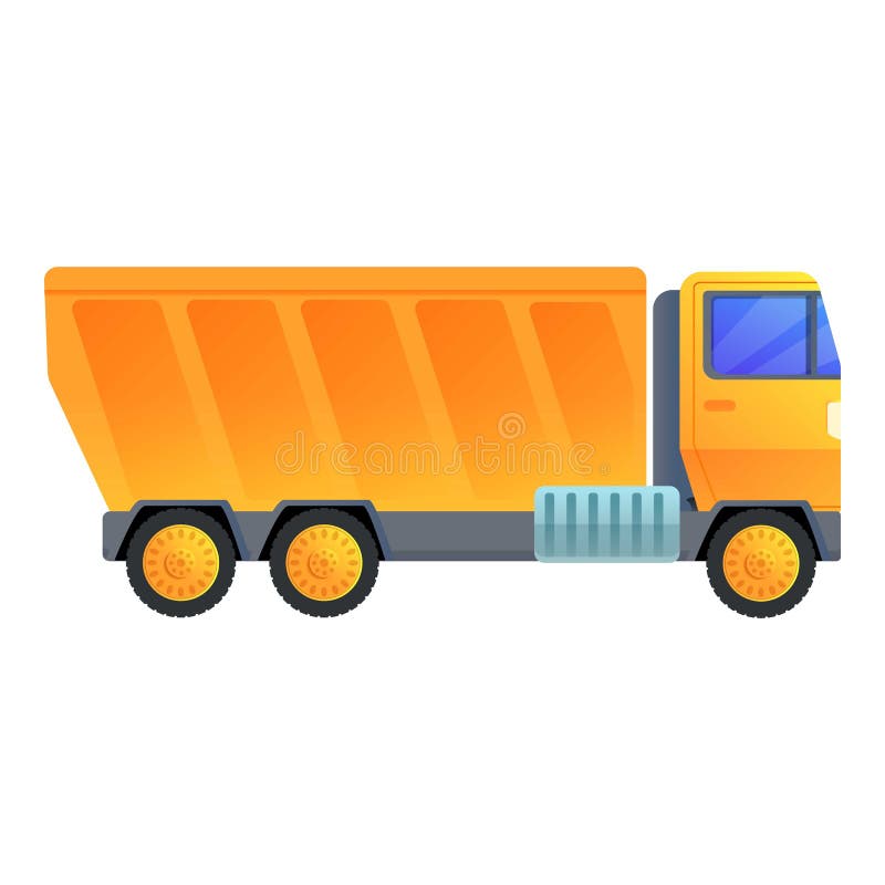 Cartoon Tipper Truck Isolated White Background Stock Illustrations ...