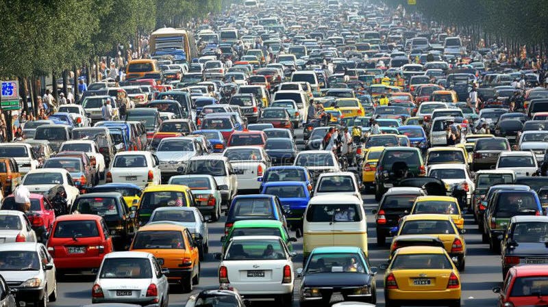 Heavy Traffic Congestion in Bangkok during the Morning Stock ...