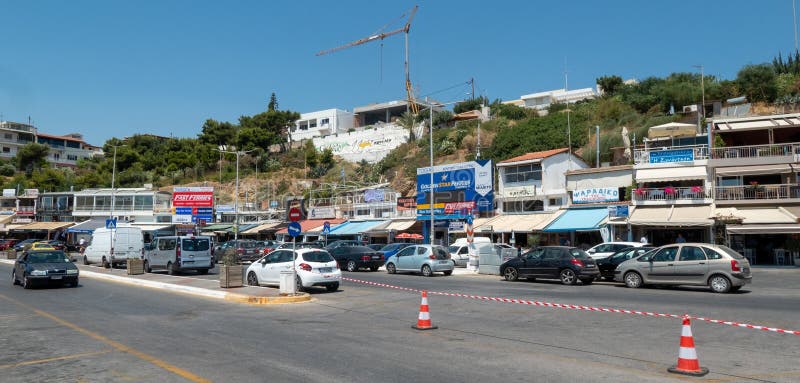 Heavy Traffic in Rafina, Greece. Editorial Stock Photo - Image of ...