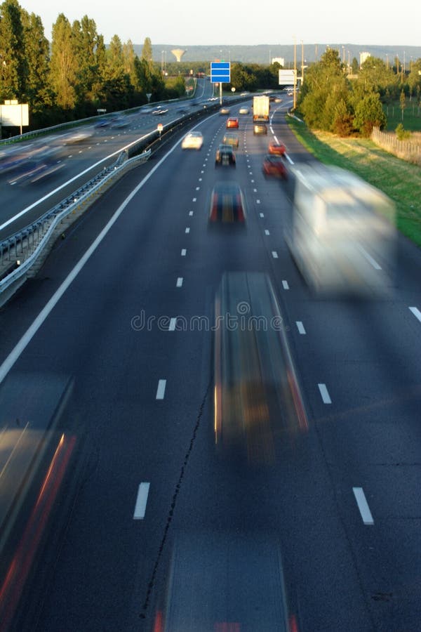 Heavy traffic speed stock image. Image of asphalt, autobahn - 6344945
