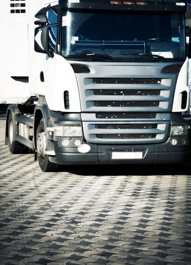 Heavy truck front view stock photo. Image of road, effect - 4084466