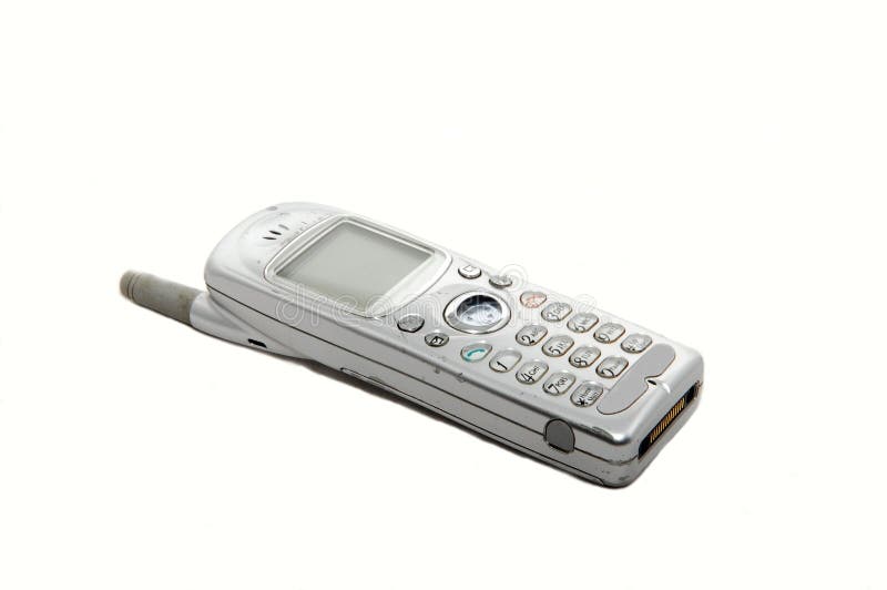 Heavy used cell phone. stock image. Image of background - 4415805