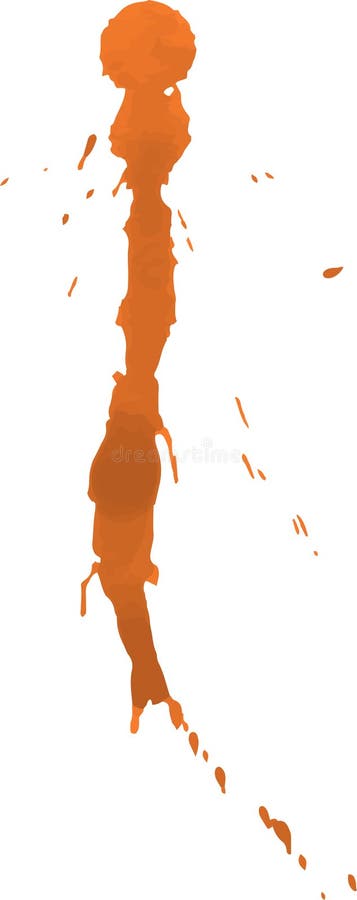 Heavy Vertical Smear with Chaotic Ink Trail. Stock Illustration ...