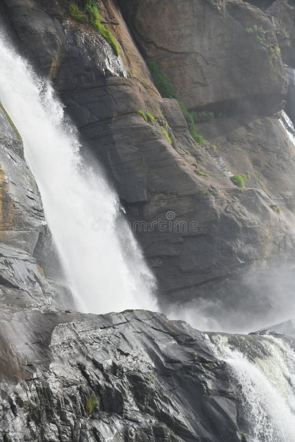 The Heavy Water in Athirapilly Waterfalls with Smoke. Stock Photo ...