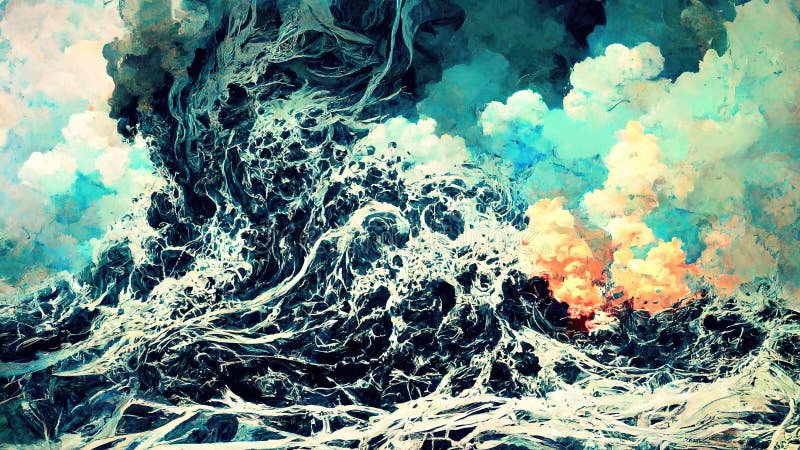 Heavy Water Becoming Dark Clouds, Climate Changing Abstract ...