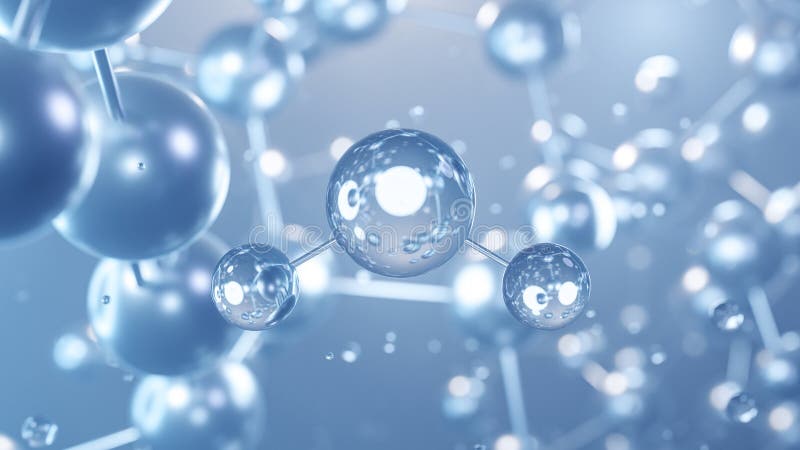 Heavy Water Molecular Structure 3d, Flat Model, Deuterium Oxide ...