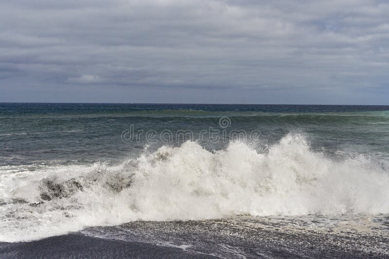 Heavy Waves with White Wave Crest in Storm Stock Image - Image of waves ...