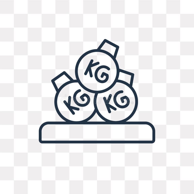 Heavy Weight Vector Icon Isolated on Transparent Background, Lin Stock ...