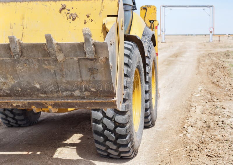 Heavy Wheel Loader Excavator Machine Stock Photo - Image of iron ...
