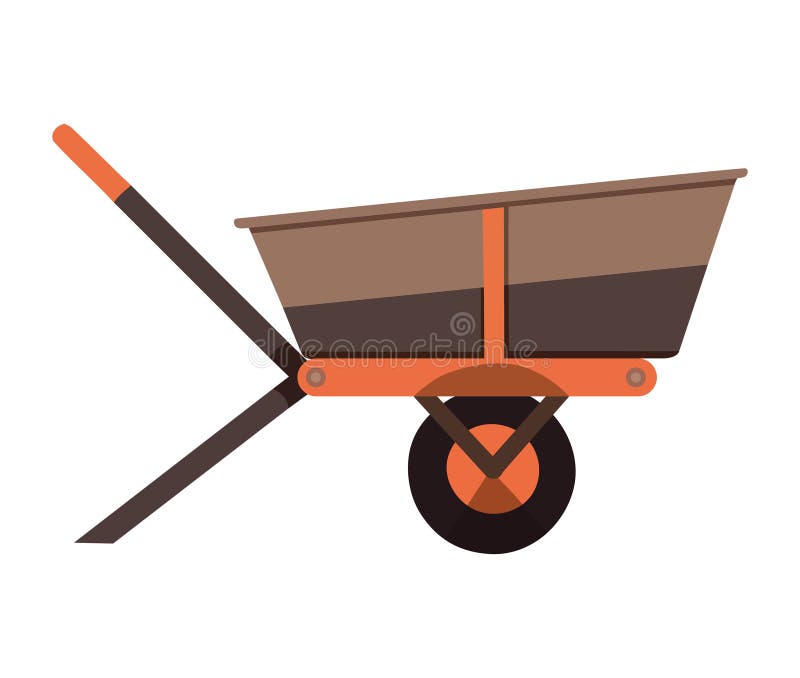 Heavy wheelbarrow vector stock vector. Illustration of wheel - 283589064