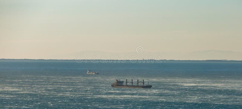 Heavy Wind Bora Over the Gulf of Trieste Stock Photo - Image of ...