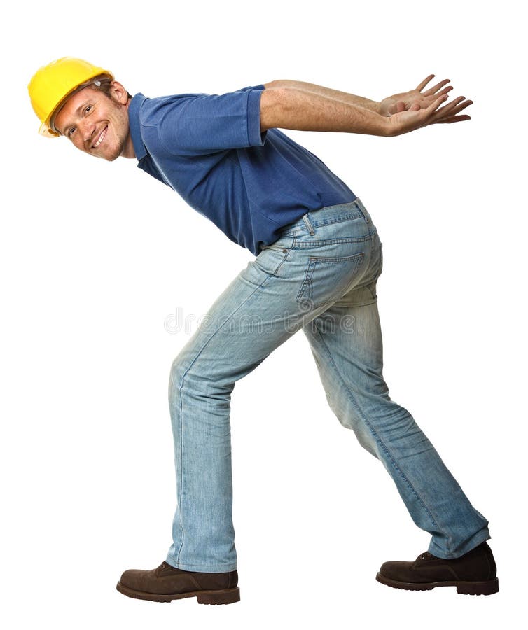 Heavy work for handyman stock photo. Image of smile, industry - 16922256