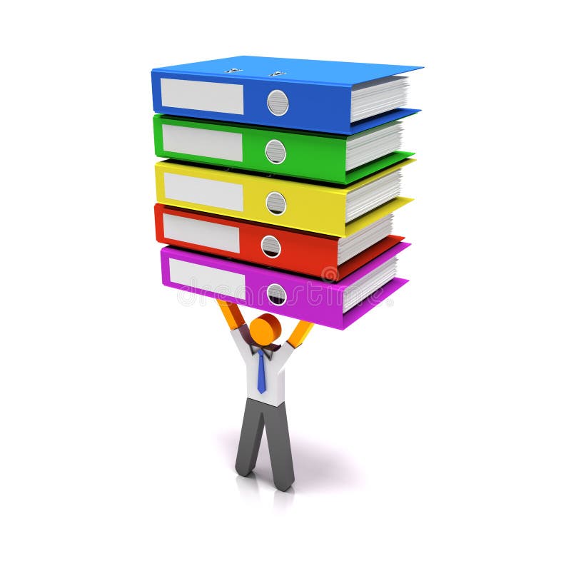 Heavy Workload Cartoon Vector Illustration Stock Vector - Illustration ...