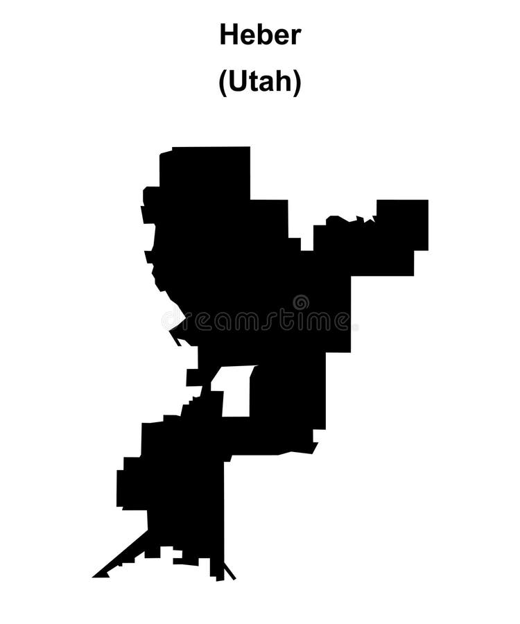 Heber outline map stock vector. Illustration of template - 357613499