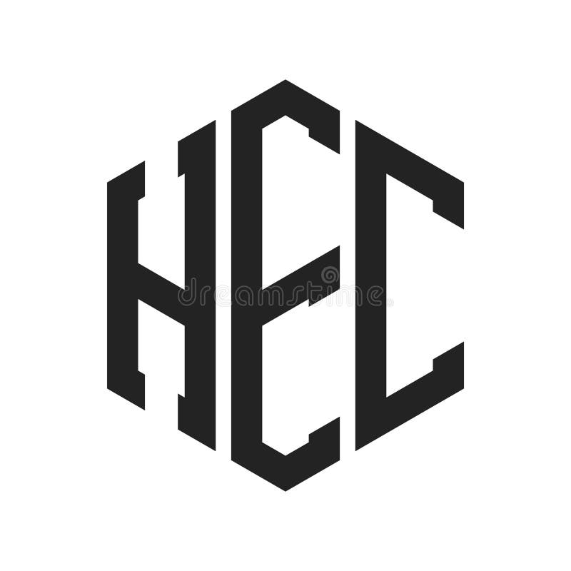 HEC Logo Design. Initial Letter HEC Monogram Logo Using Hexagon Shape ...