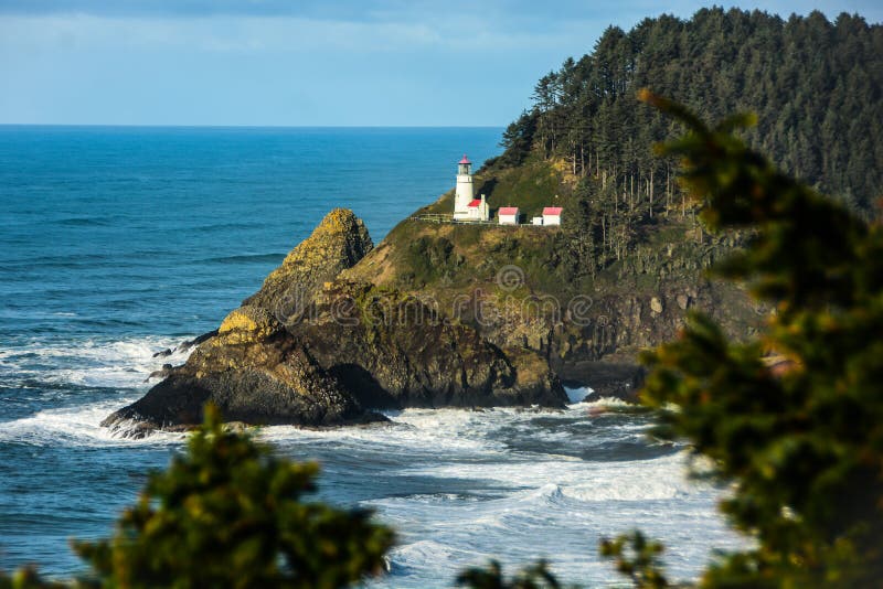 Heceta Head Lighthouse, Central Oregon Coast Stock Image - Image of ...