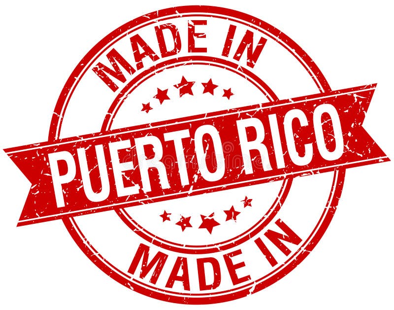 Hecho En El Sello De Puerto Rico Ilustración del Vector - Ilustración ...