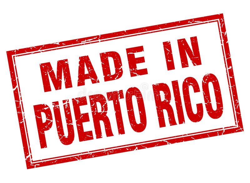 Hecho En El Sello De Puerto Rico Ilustración del Vector - Ilustración ...