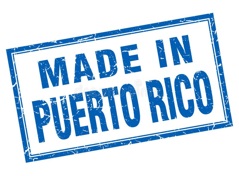 Hecho En El Sello De Puerto Rico Ilustración del Vector - Ilustración ...