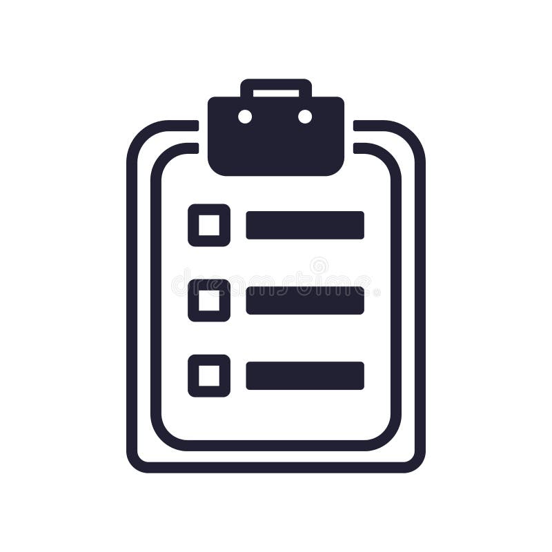 Monochrome Summary Icon Vector Illustration. Job Application, Cv ...