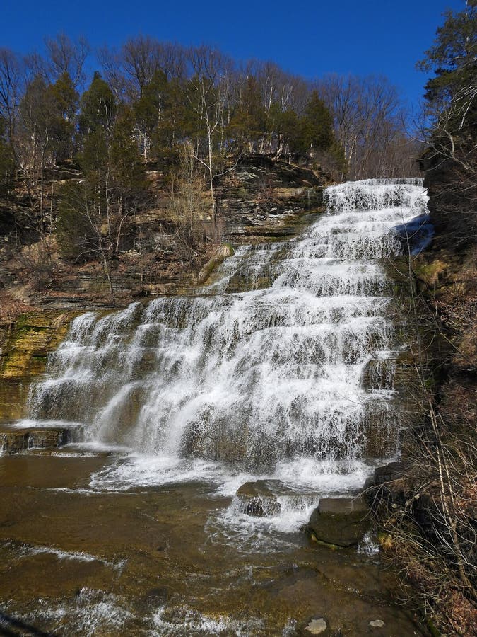 Hector Falls in Hector on Seneca Lake Near Watkins Glen NYS Stock Image ...