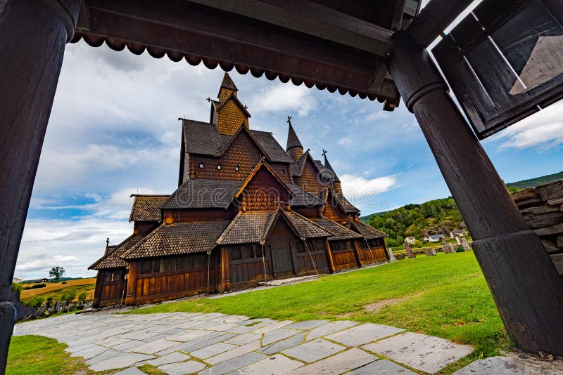 The Largest Stave Church in Norway from 1200 Y Stock Image - Image of ...