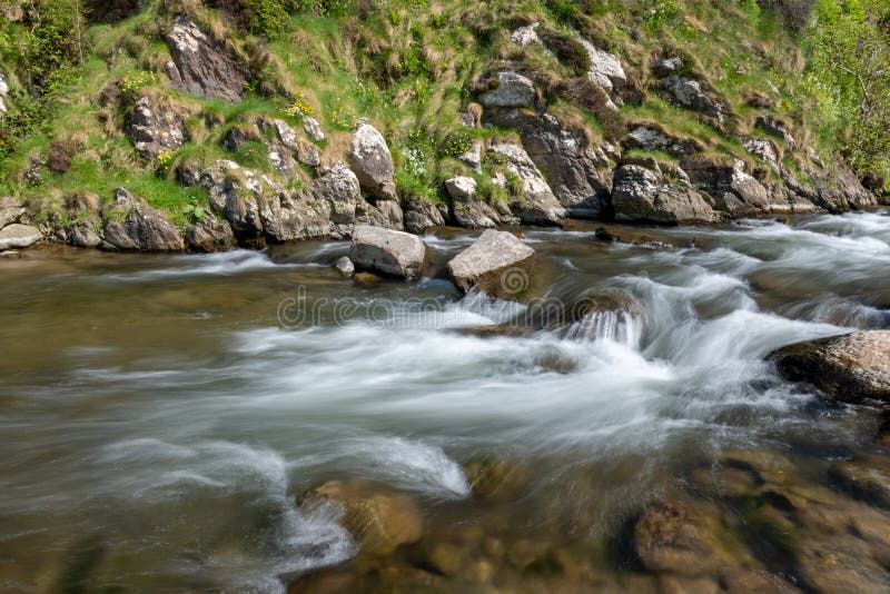 Heddons Mouth stock image. Image of rocky, flowing, idyllic - 221247179