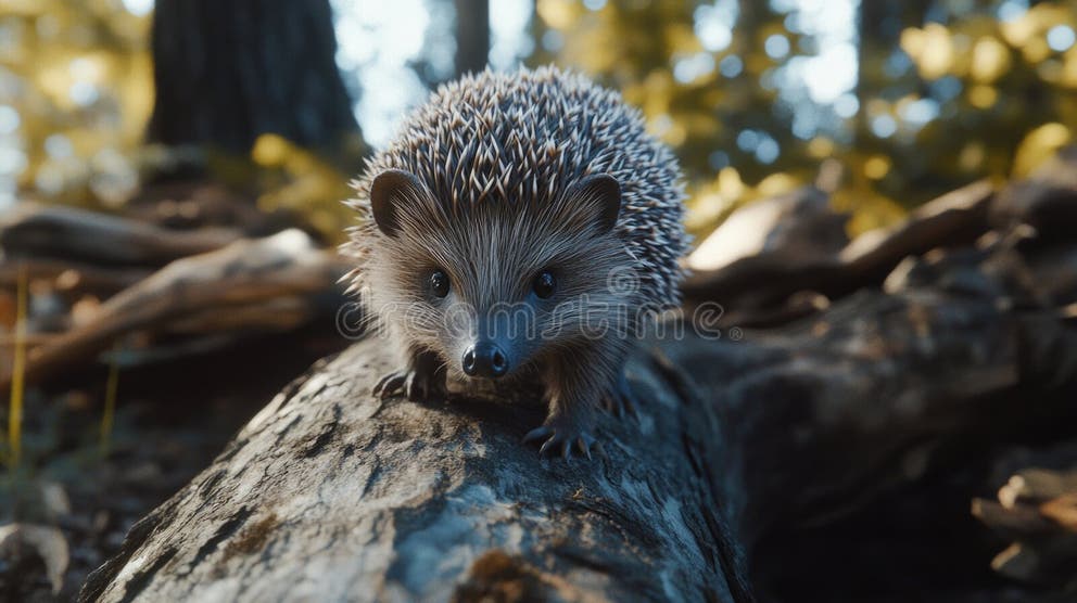 Hedge on Log in Woods stock photo. Image of forest, moss - 380314934