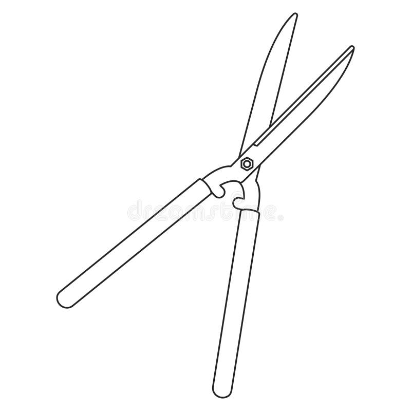 Hedge Shears Vector Icon stock illustration. Illustration of graphic ...