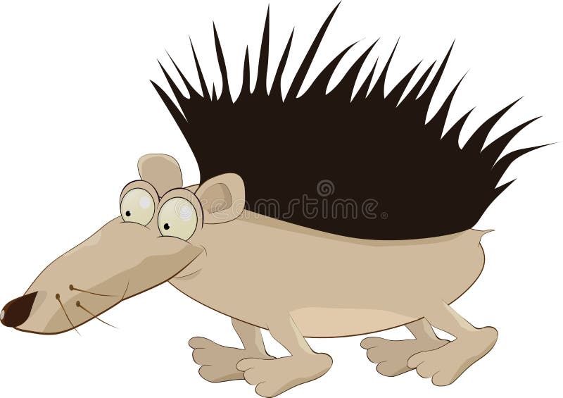 Sad hedgehog stock vector. Illustration of funny, protection - 14095029