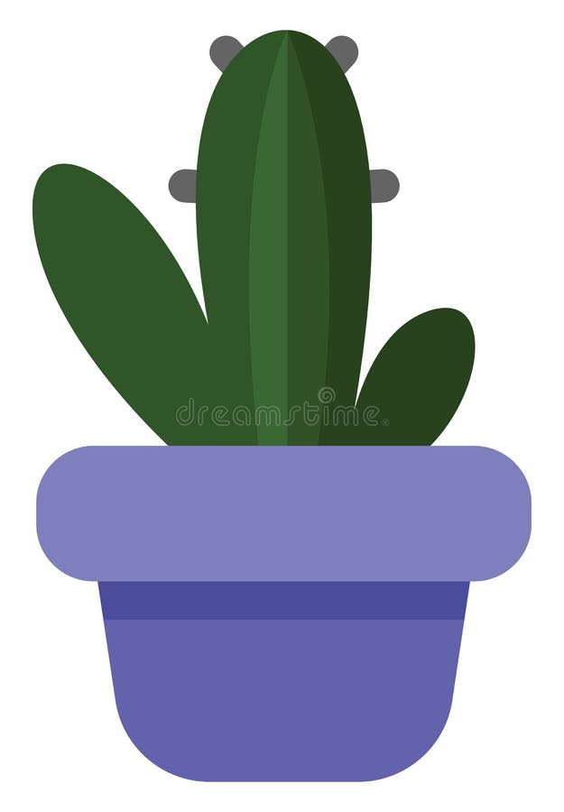 Hedgehog Cactus in a Purple Pot, Icon Icon Stock Vector - Illustration ...
