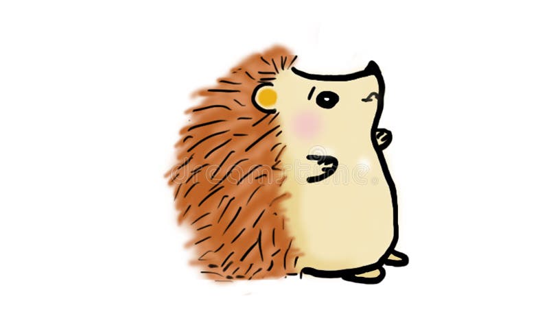 Sad hedgehog stock vector. Illustration of melancholy - 14095029