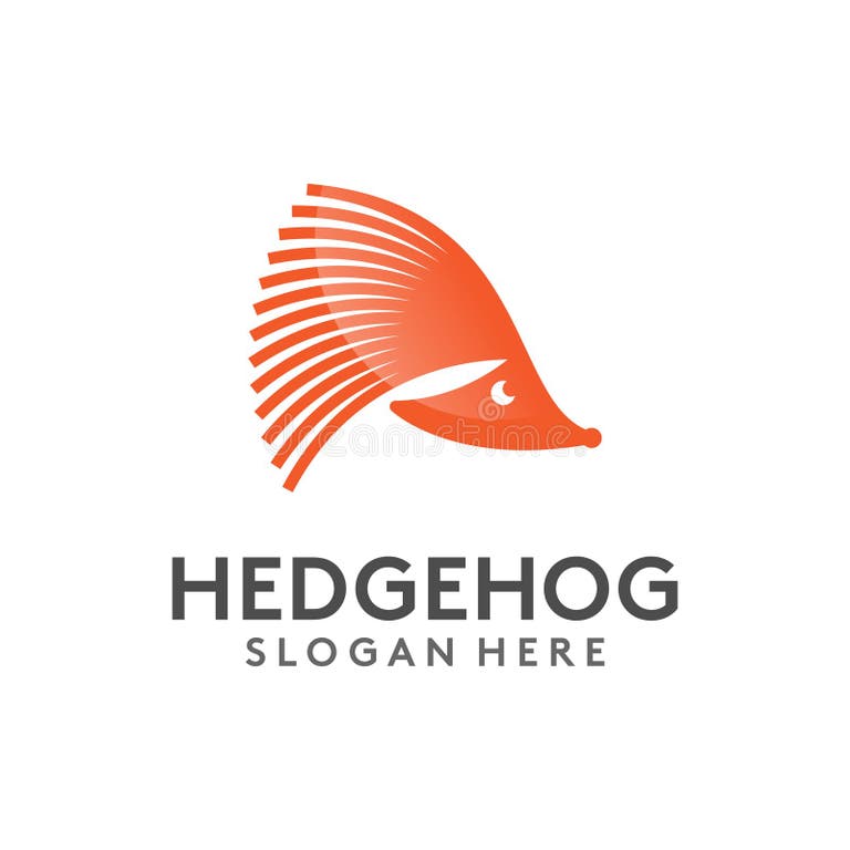 Hedgehog Logo Design, Simple Hedgehog Logo Stock Vector - Illustration ...