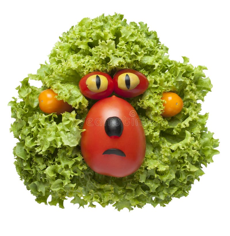 Hedgehog Made of Tomato and Salad Stock Photo - Image of background ...